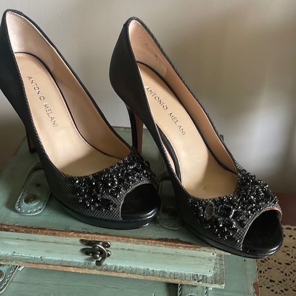 ANTONIO MELANI | Shoes | Antonio Melon High Heel Black Shoes Never Worn ...